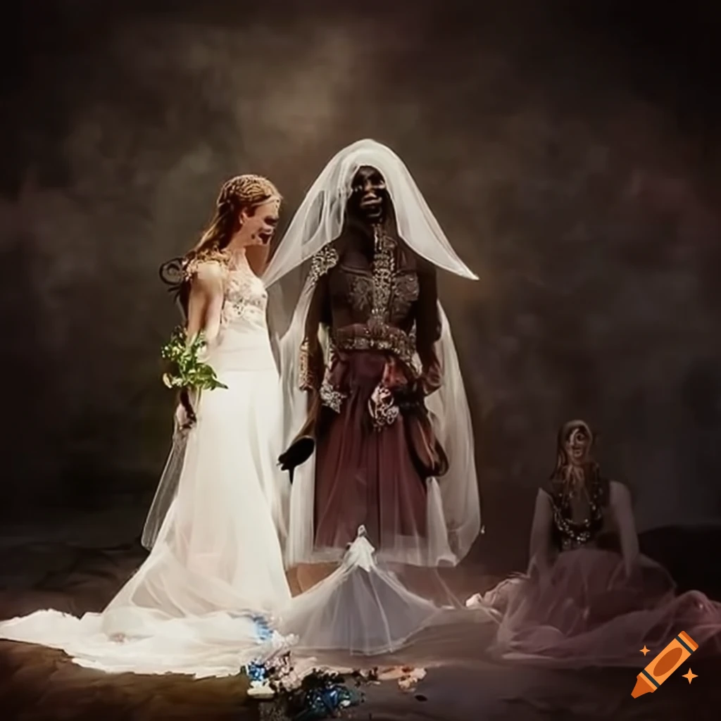 Illustration of a magical wedding