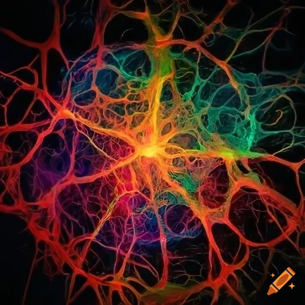 Abstract representation of dancing neurons on Craiyon