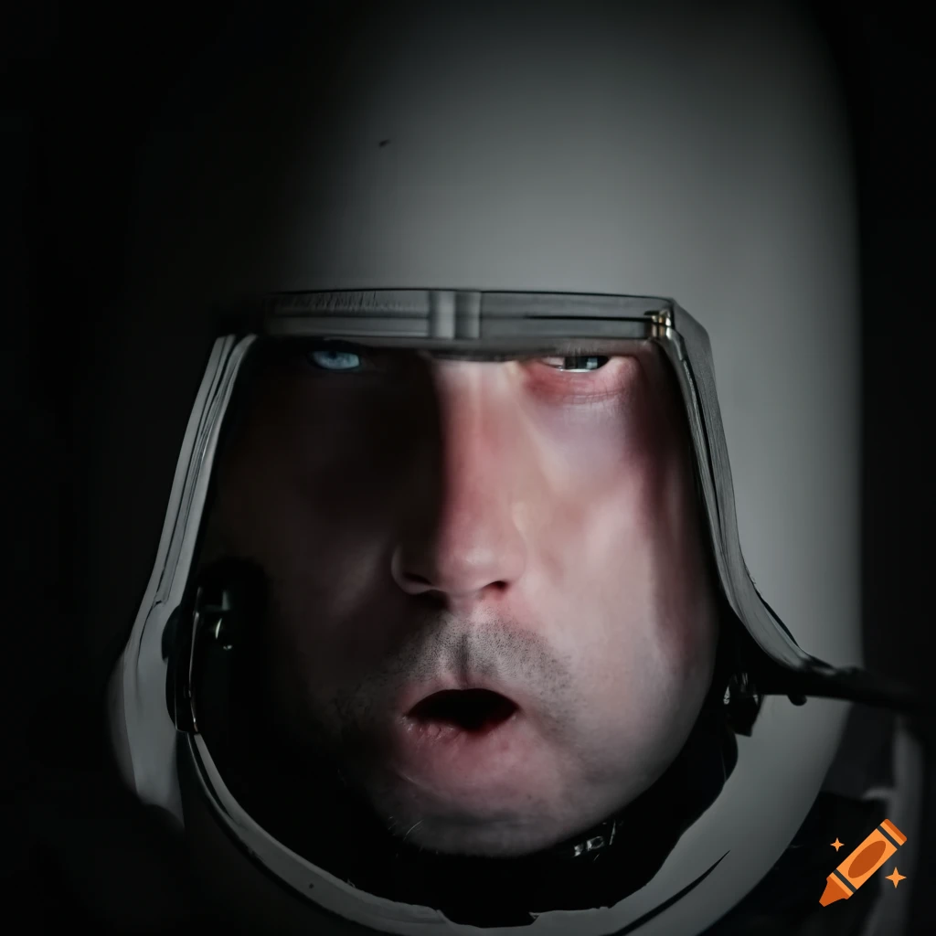 Portrait of a futuristic space raider