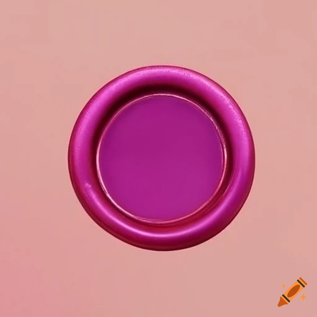 Metallic pink wax seal with diamond shape