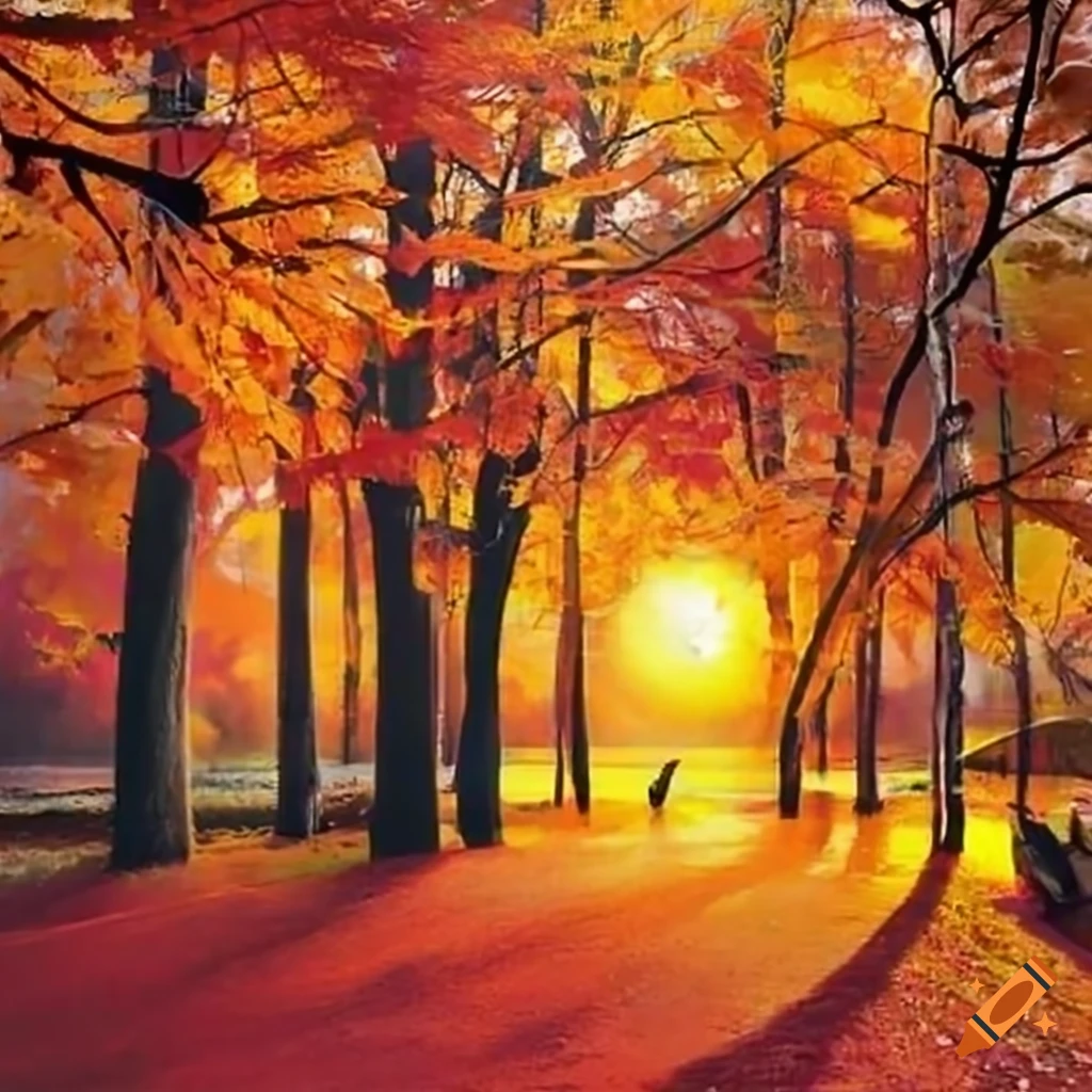 Peaceful autumn scenery
