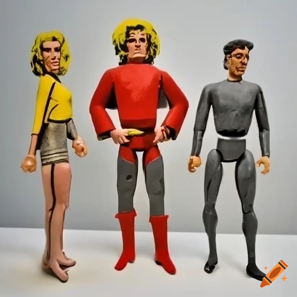 Vintage action figures artwork by andy warhol and roy lichtenstein on Craiyon