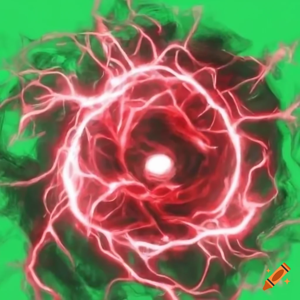 Red plasma orb with a symbol inside on Craiyon