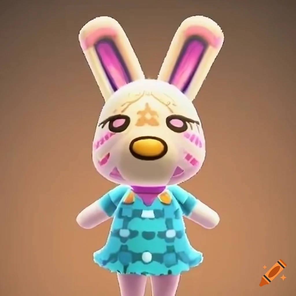 Image of animal crossing rabbit villager named margot on Craiyon