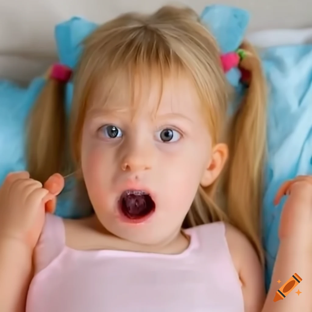 Blonde toddler girl with white slime