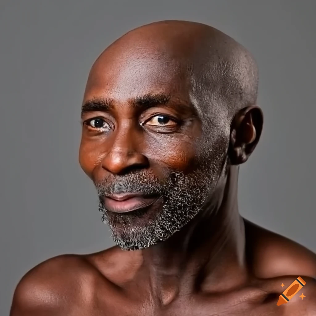 Portrait of a handsome older african man with a goatee on Craiyon