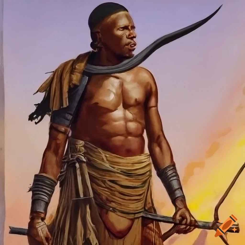 Medieval egyptian slave worker in front of a white background on Craiyon