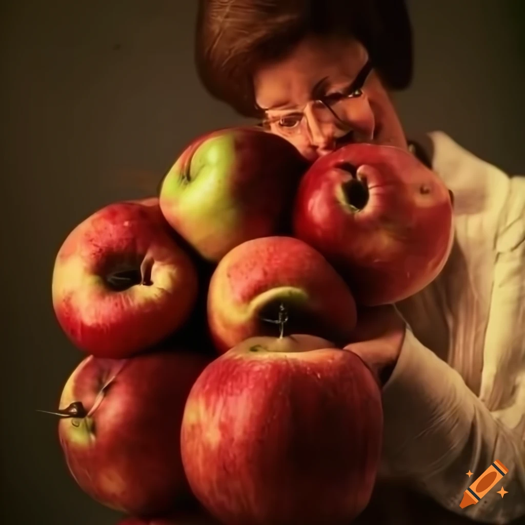 Surreal artwork of people with apple heads on Craiyon