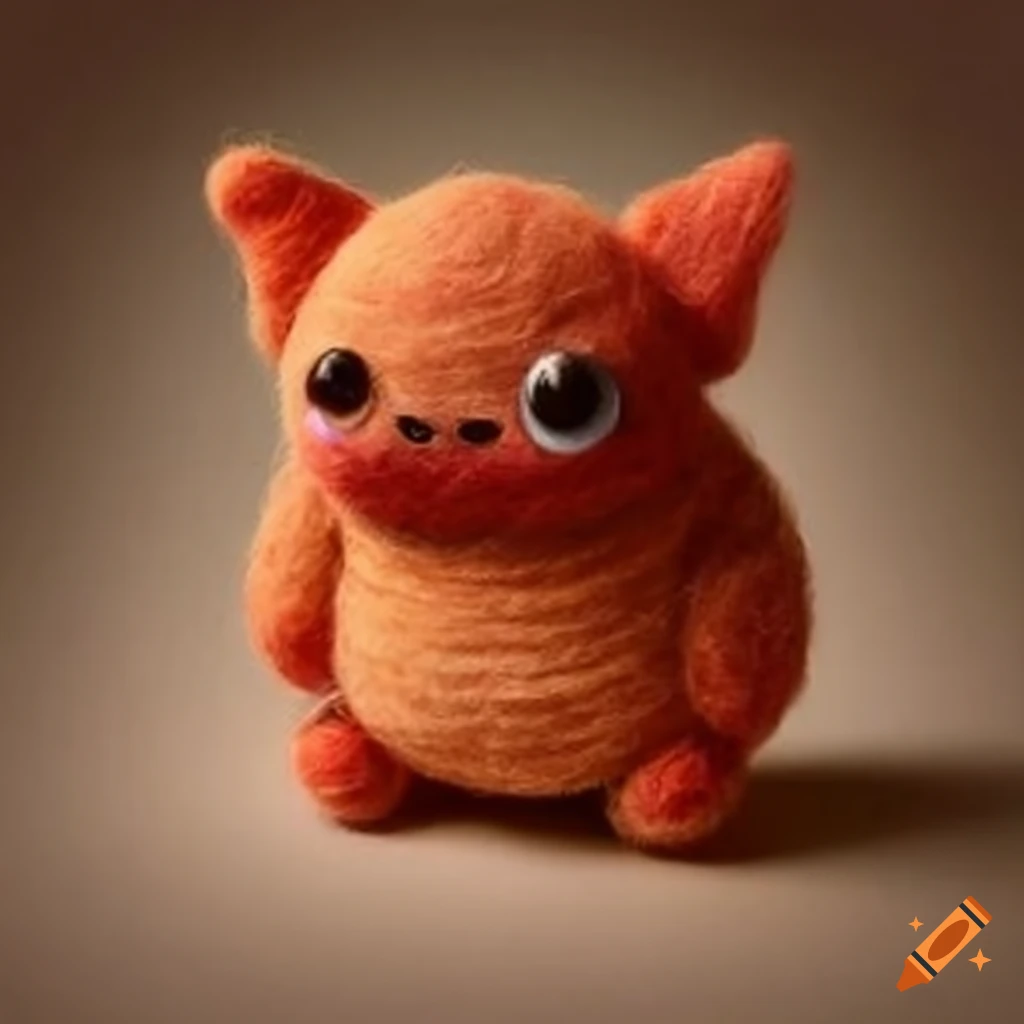 Cute imaginary animal on a solid background on Craiyon