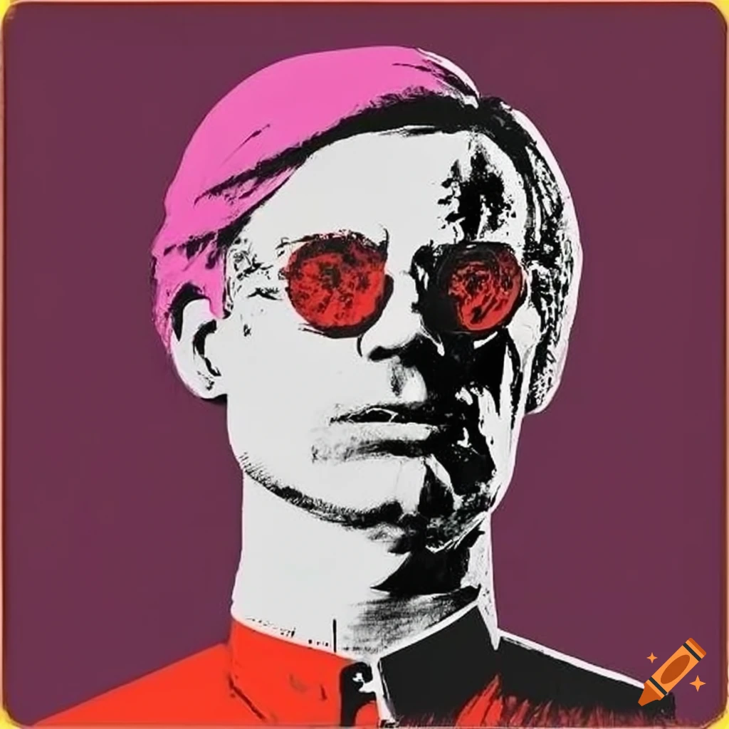 Pop art image of action figures in andy warhol style
