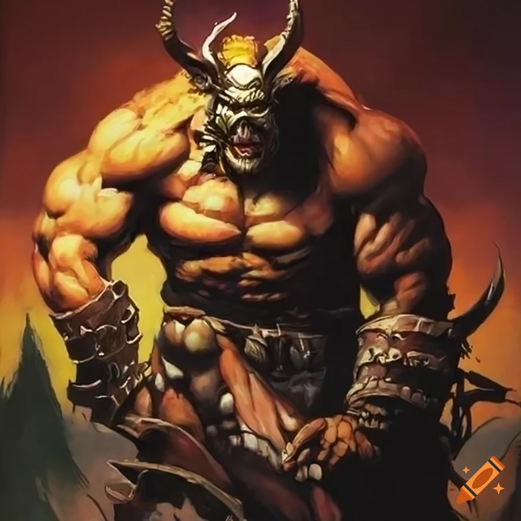 A bunch of evil goblins portrait in the style of frank frazetta on Craiyon