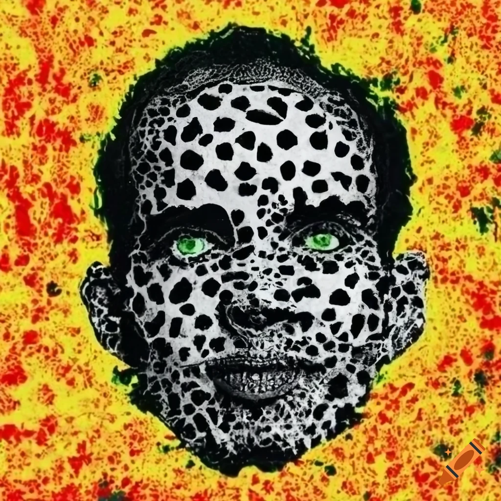 Digital portrait of a two-tone thunder god