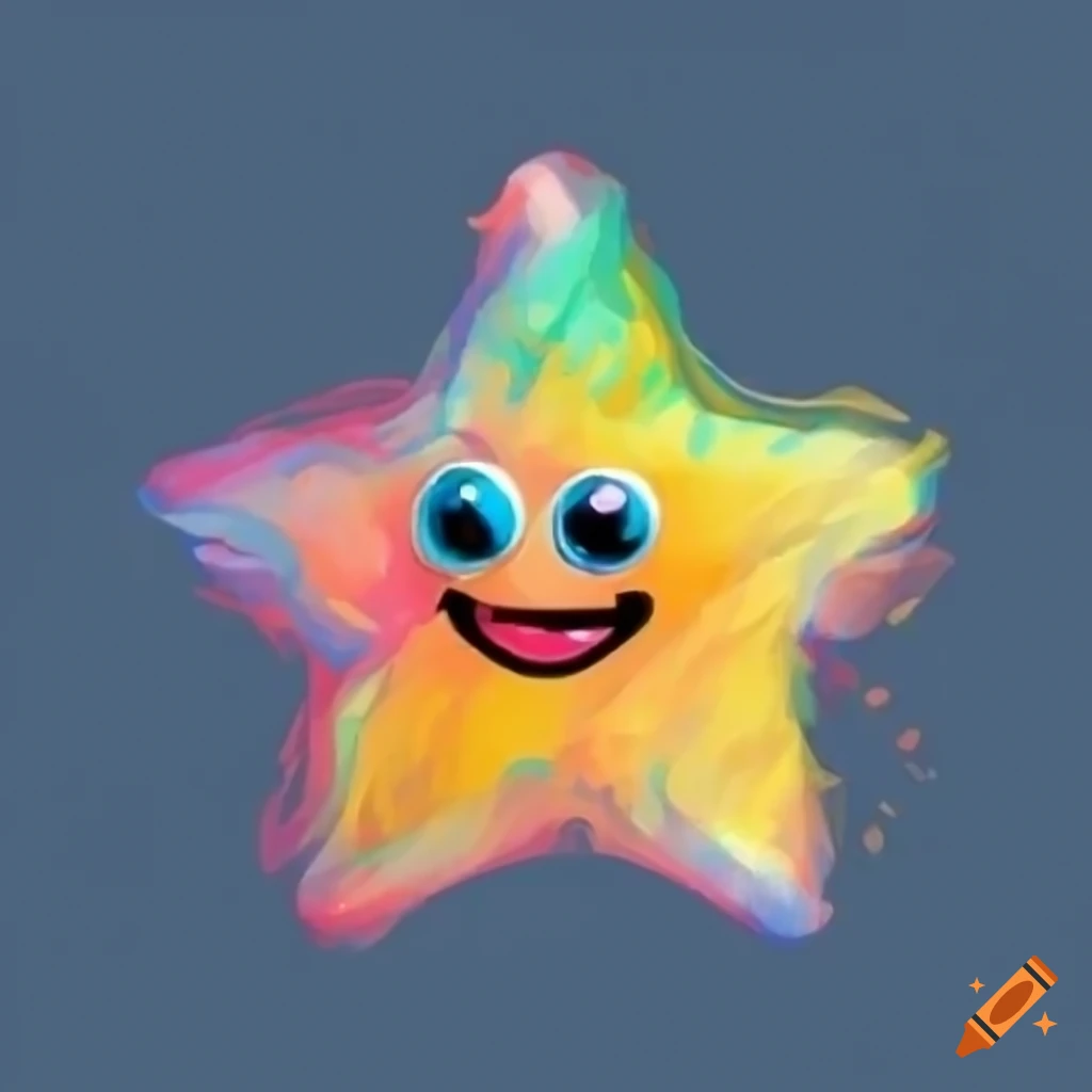 Starfish drawn in pixar style on Craiyon