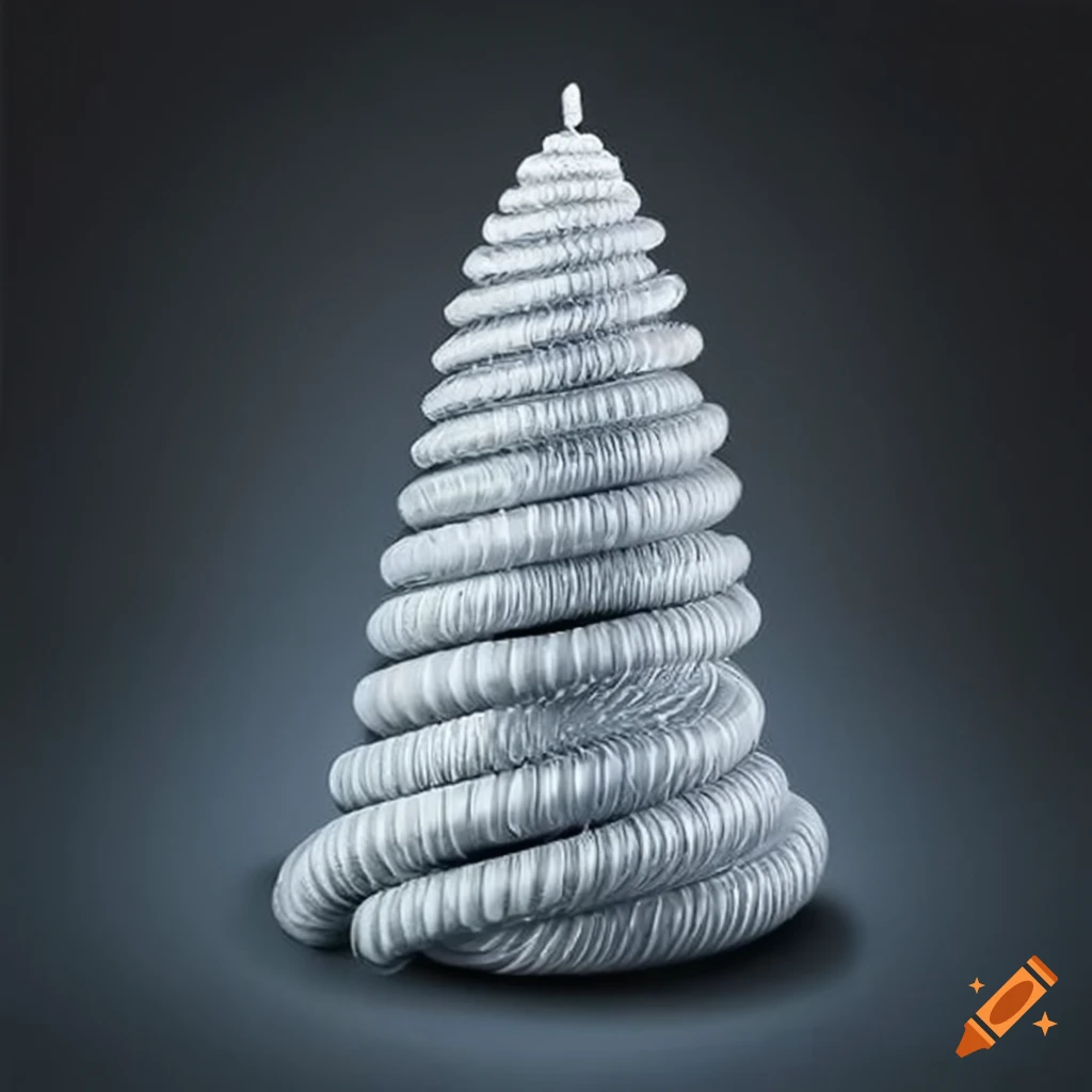 White spiral flexible ducting hose christmas tree on Craiyon