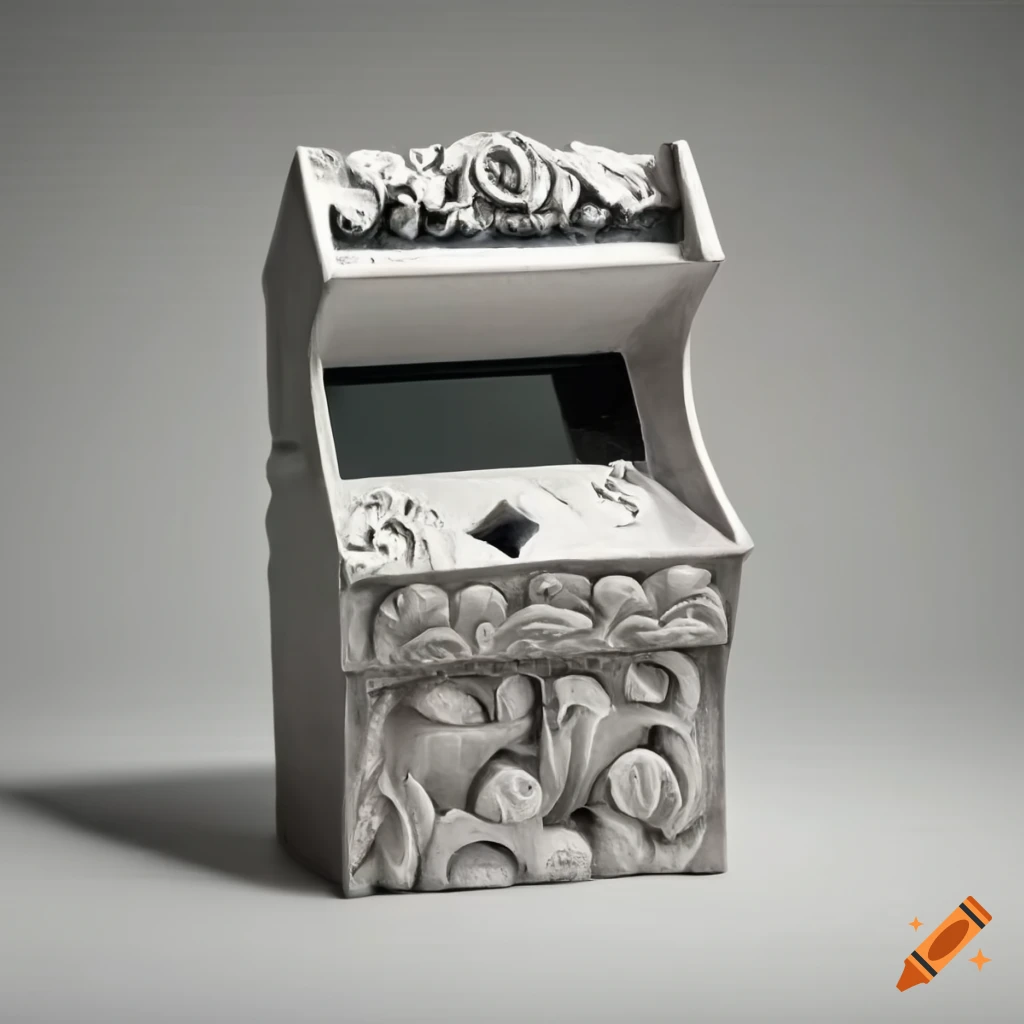 Vintage arcade game joystick on Craiyon