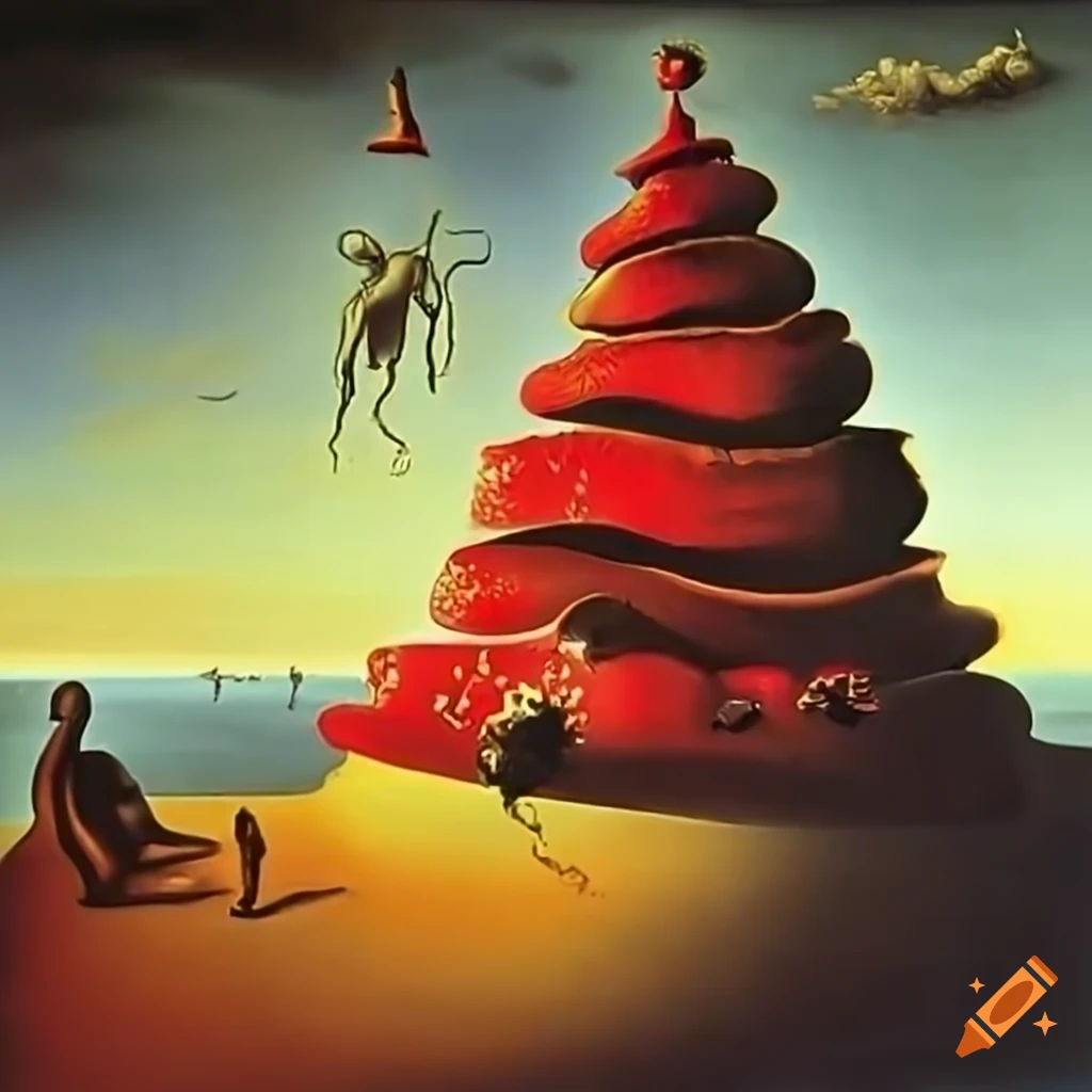 Salvador dali-inspired christmas artwork on Craiyon