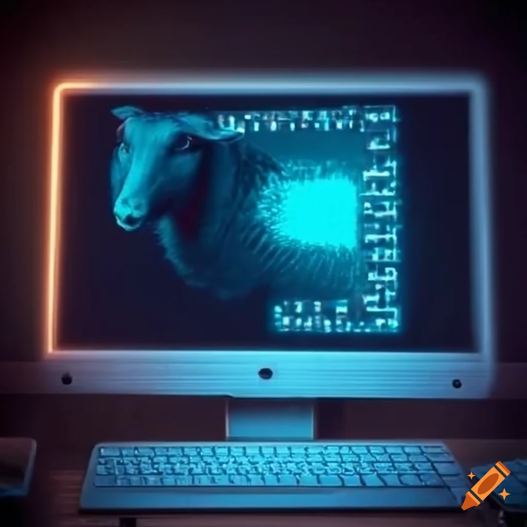 Sheep coding on a computer