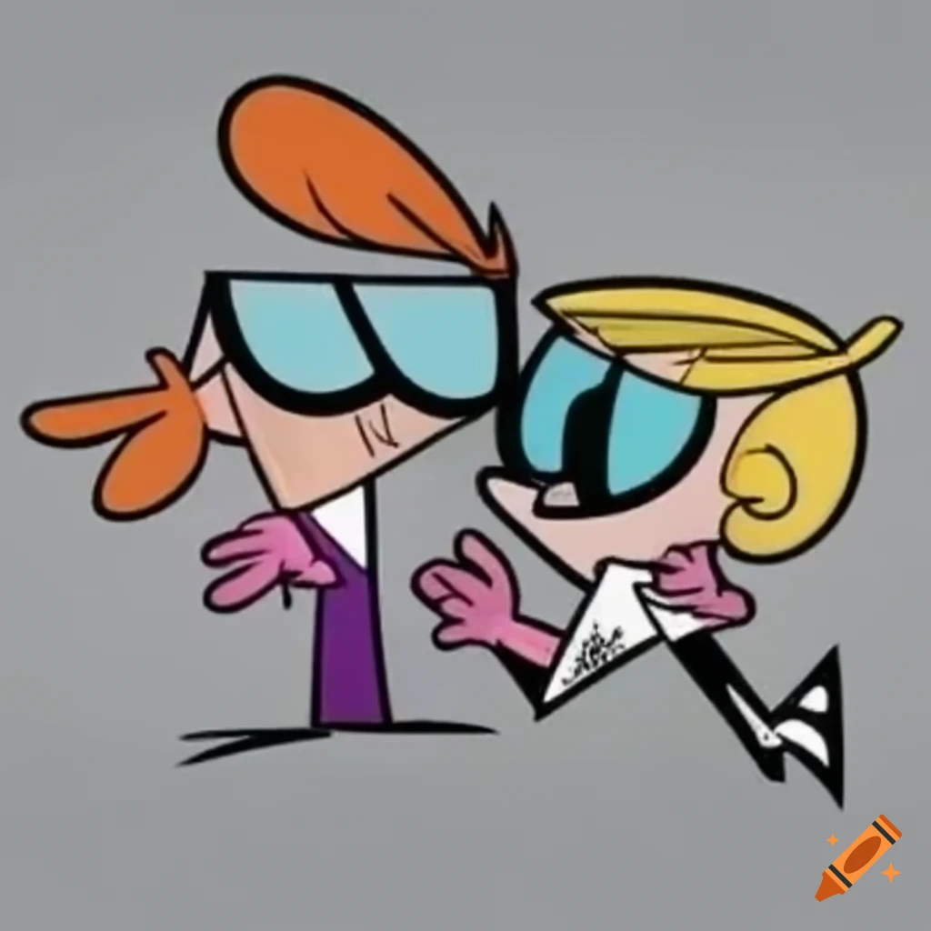 Cartoon of a character with a double on Craiyon