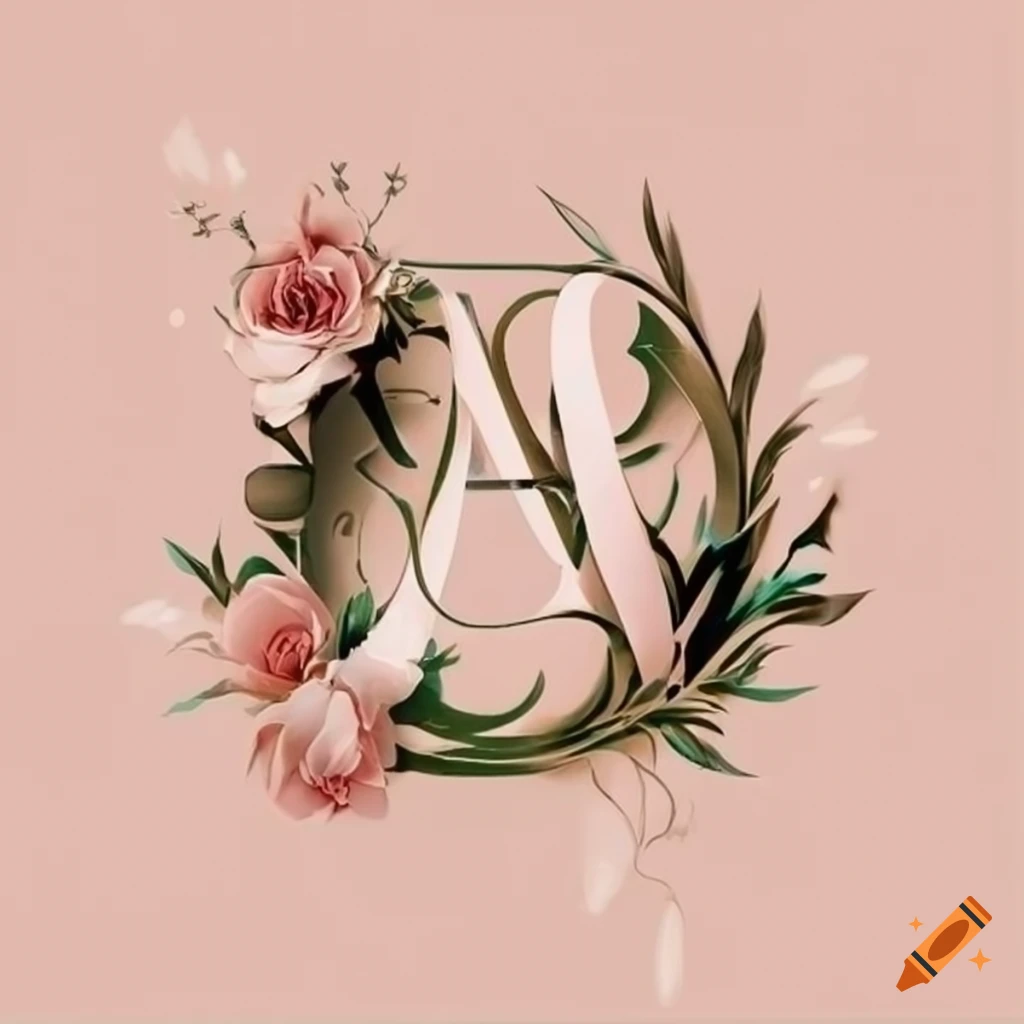 Elegant monogram logo for high-end wedding on Craiyon