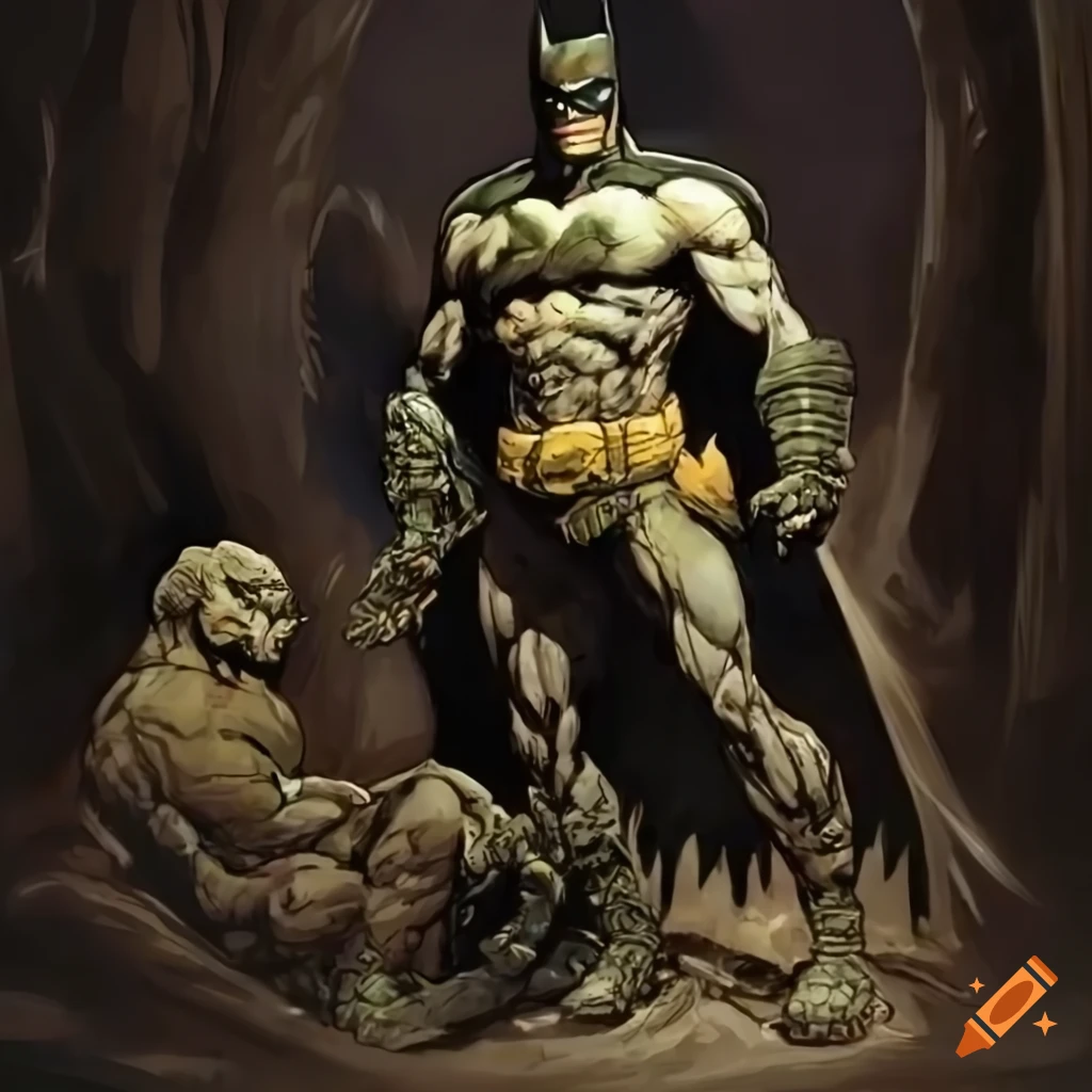 Frazetta-style batman illustration