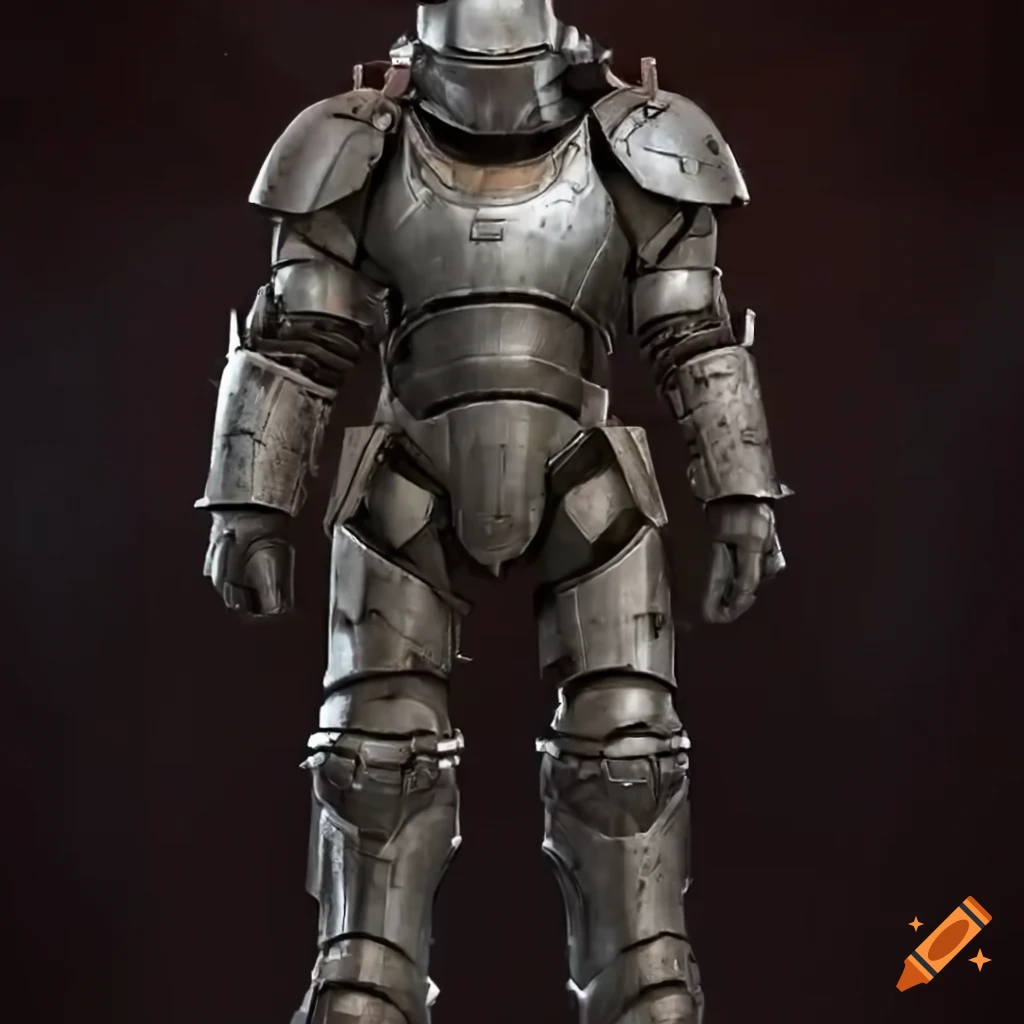 Image of a knight in x-60 power armor on Craiyon