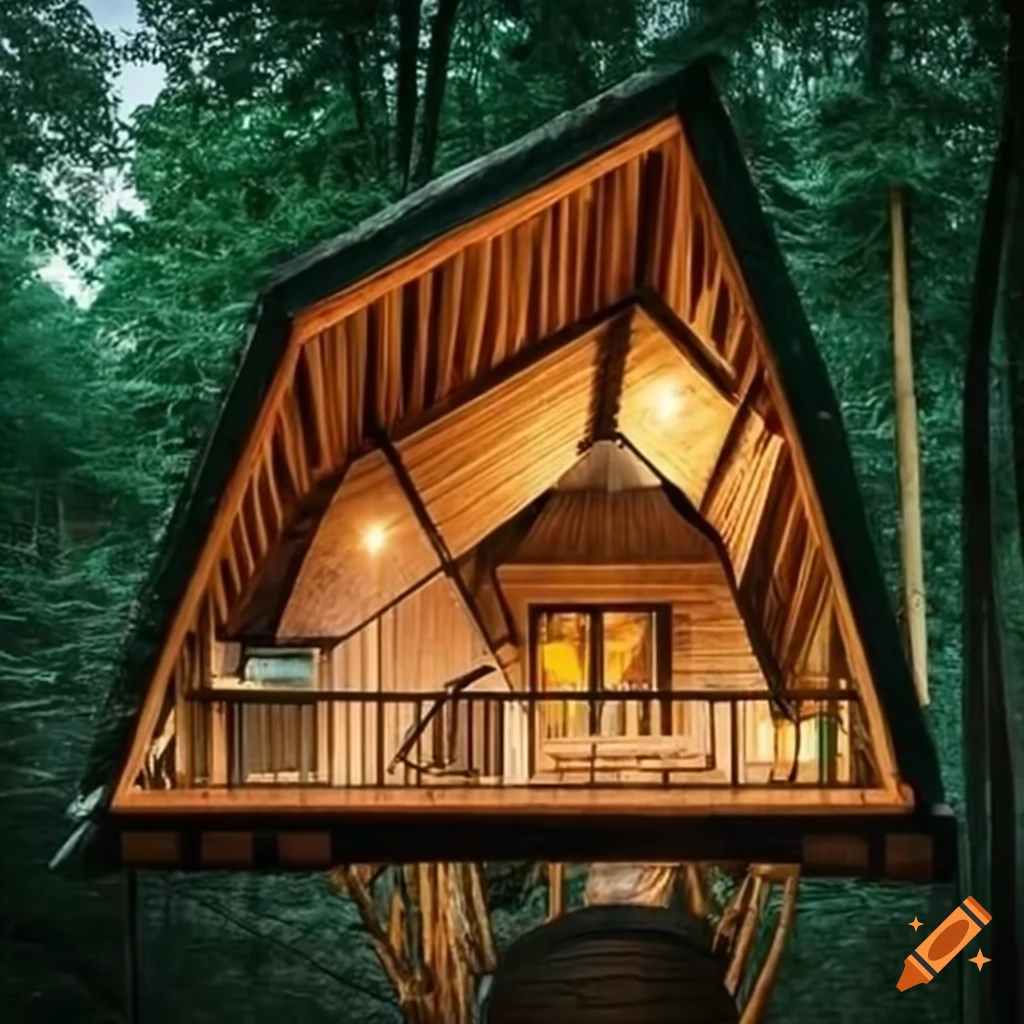 Luxurious bamboo tiny house in the forest