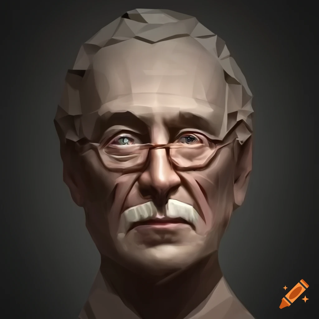 Polygonal artwork of sir guy carleton on Craiyon