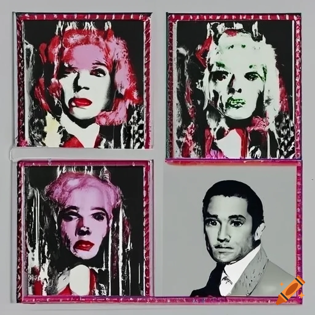 Andy warhol style image of action figures