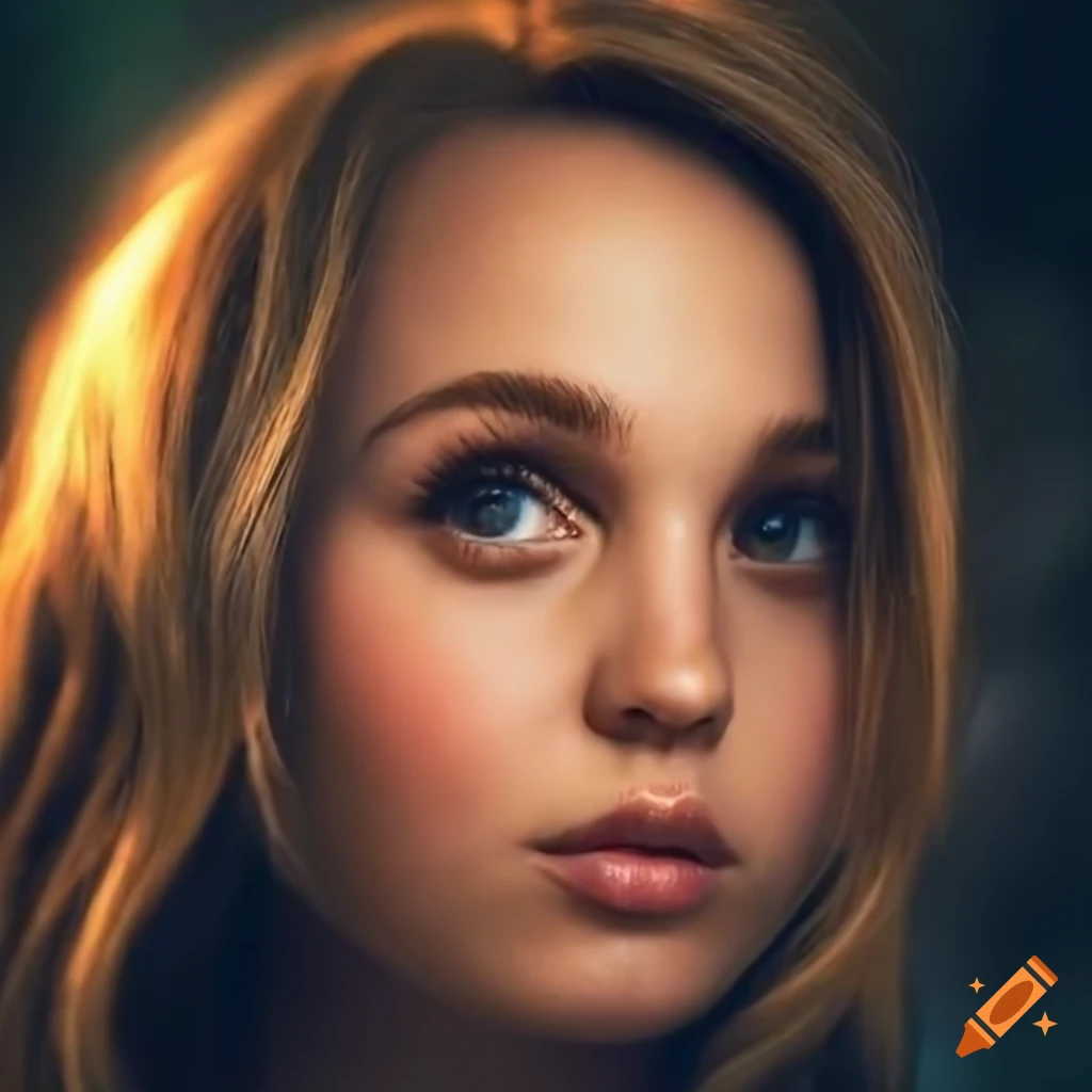 Close-up portrait with bokeh jungle background on Craiyon