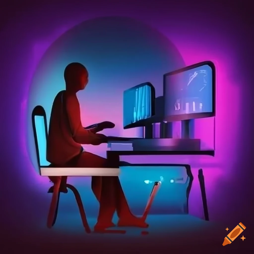 Computer assisted learning concept on Craiyon