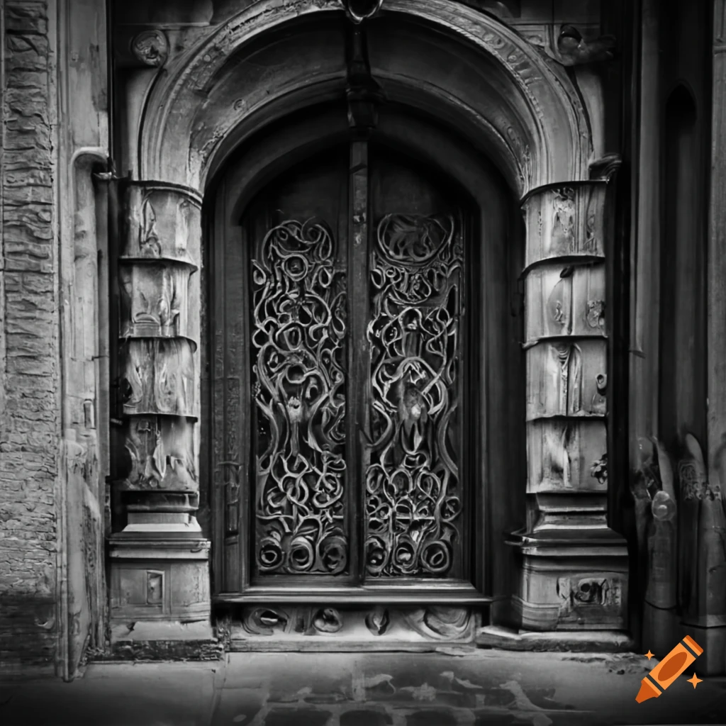 Image of a time machine behind an iron door on Craiyon