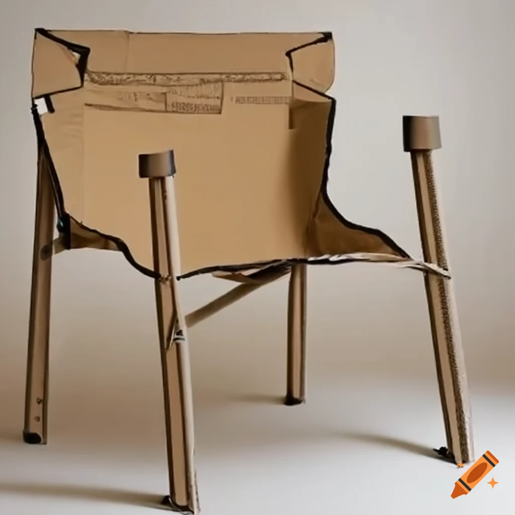 Foldable cardboard camping chair