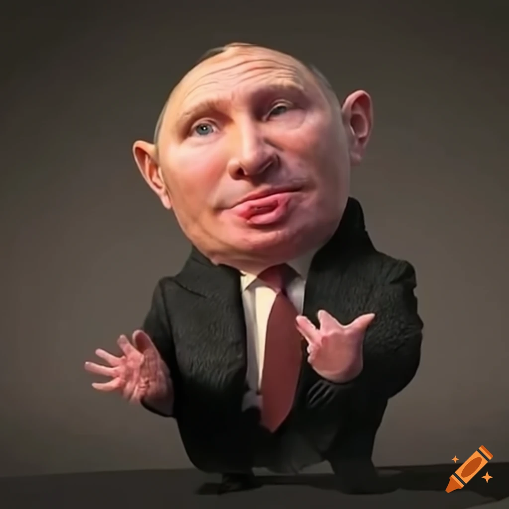 Portrait of vladimir putin on white background on Craiyon