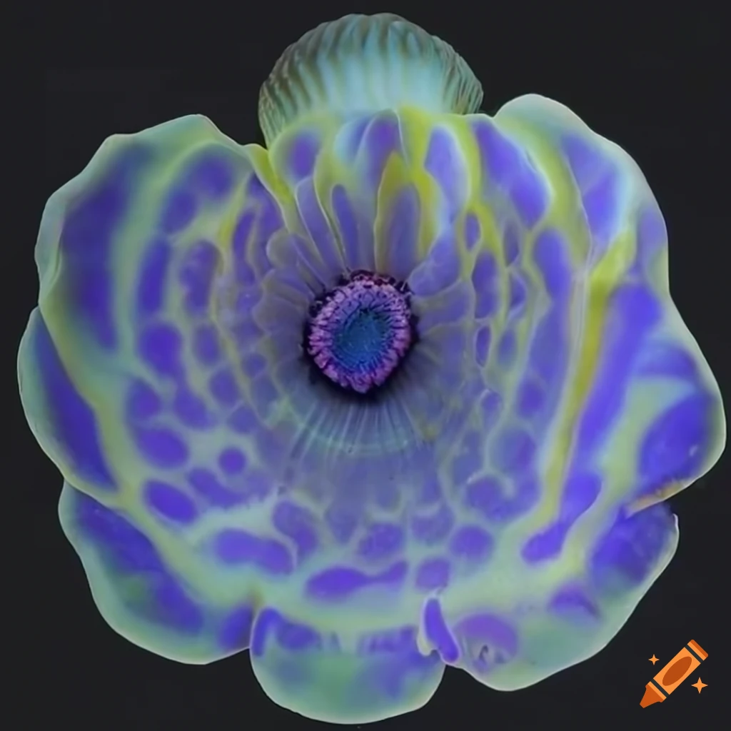 Realistic high-resolution image of a giant pearly anemone seashell on ...