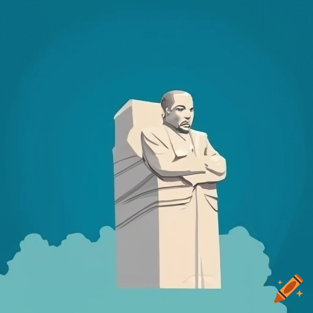 Vector art of martin luther king memorial on Craiyon