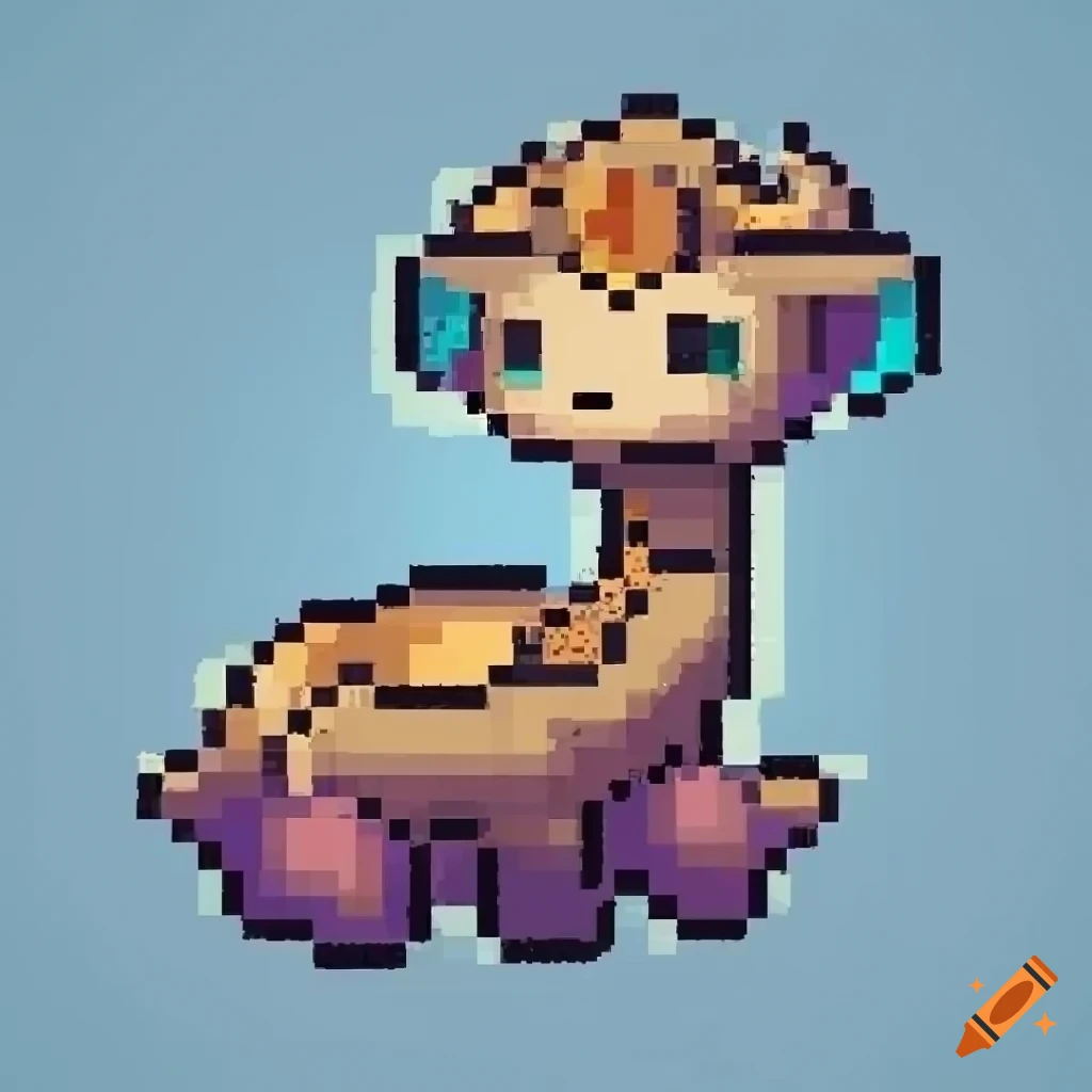 Pixel art of a cute fantasy creature on Craiyon