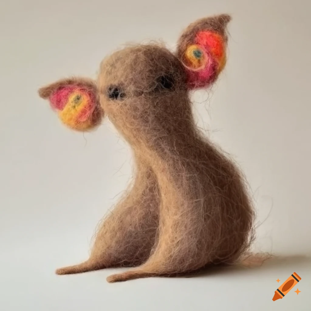 Cute goth punk creatures made of felted wool on Craiyon
