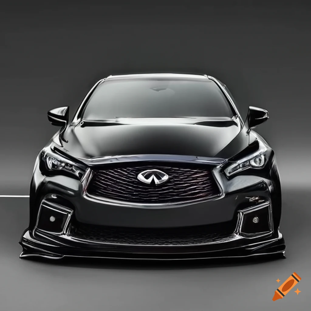 Modified black infiniti q50 on Craiyon