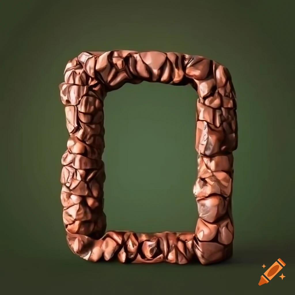 3d stone letters with moss field backdrop on Craiyon