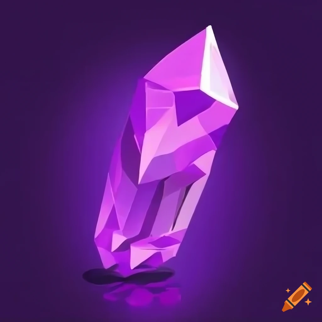 Purple Crystal Background With WYN In Cartoon Style On Craiyon