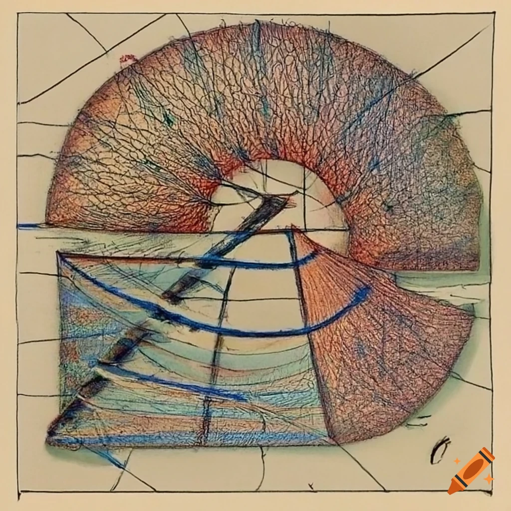 Geometric representation of the present moment in max ernst style on ...