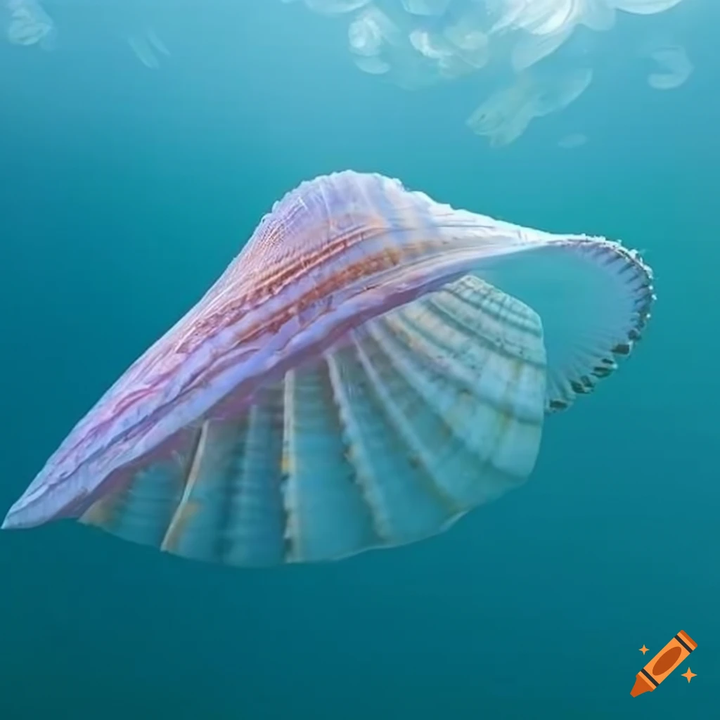 Image of a giant iridescent shell