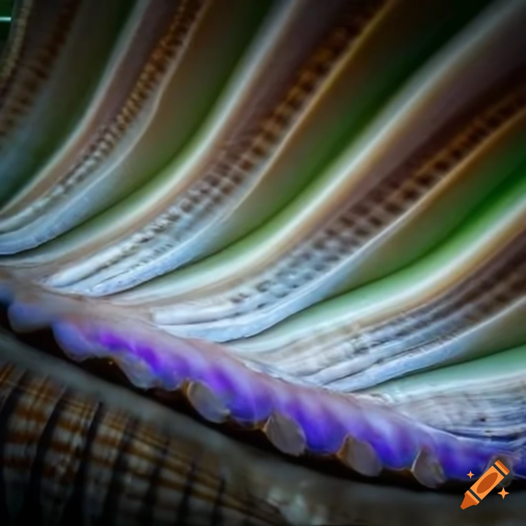 Giant realistic pearl-coated shell