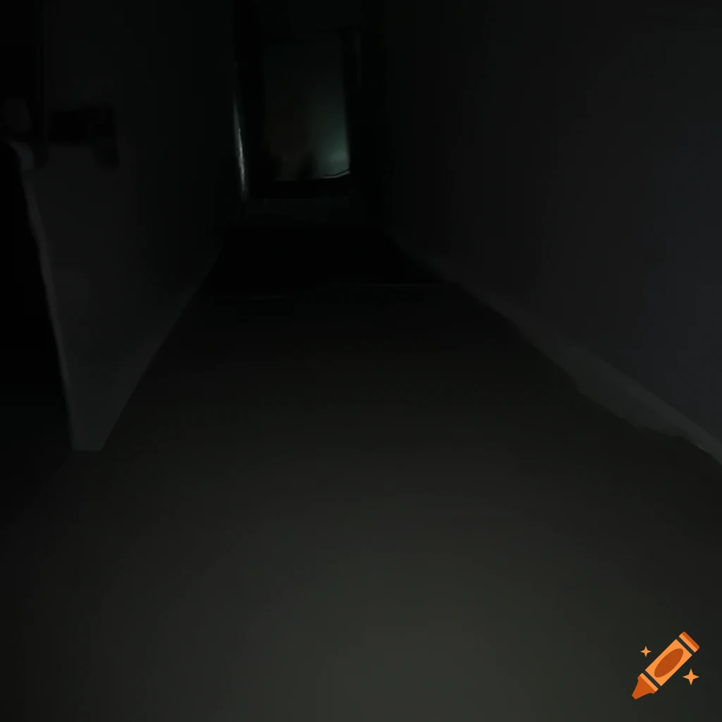 Footsteps in a dark house during snowy night on Craiyon