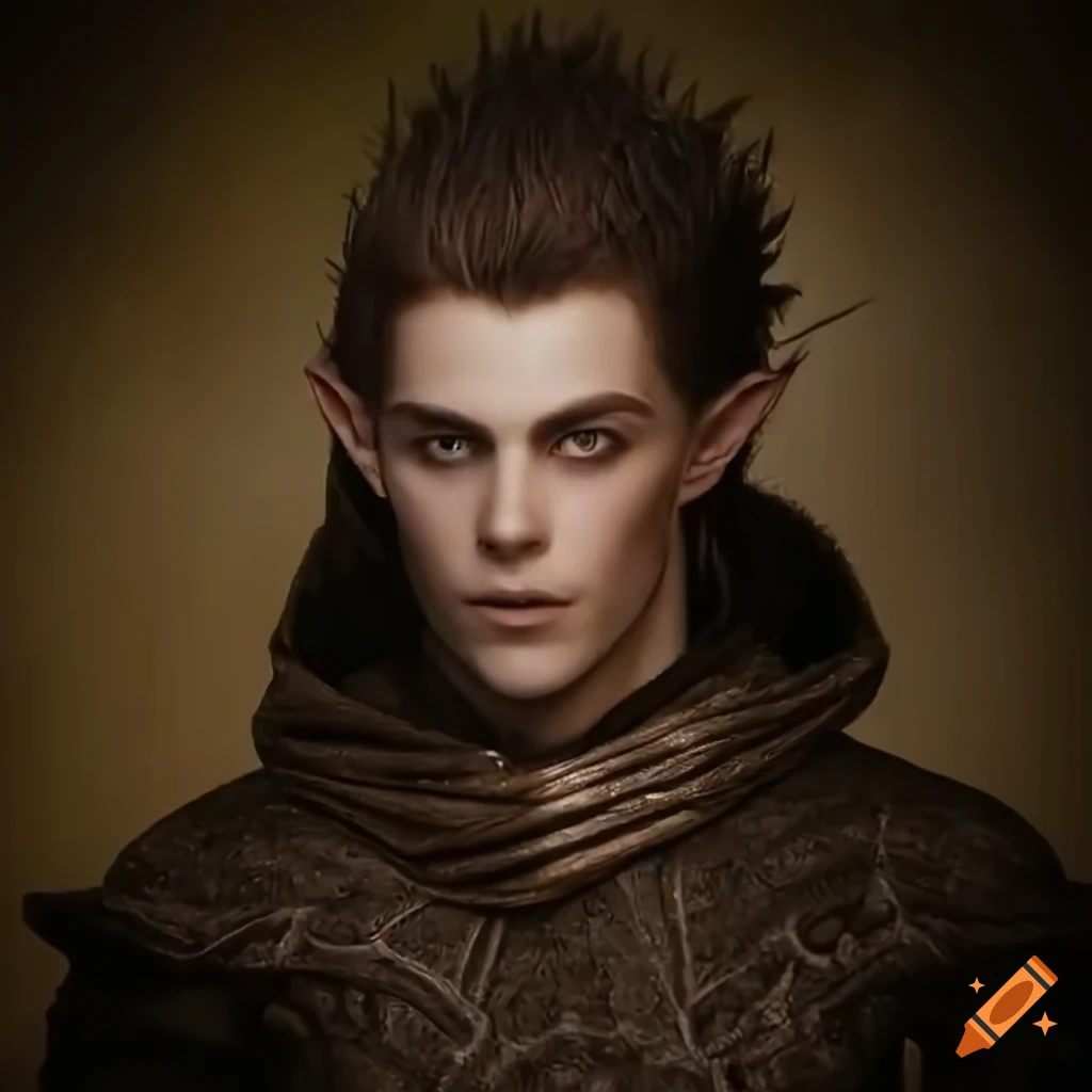 Tolkien elf in white winter hunter outfit on Craiyon