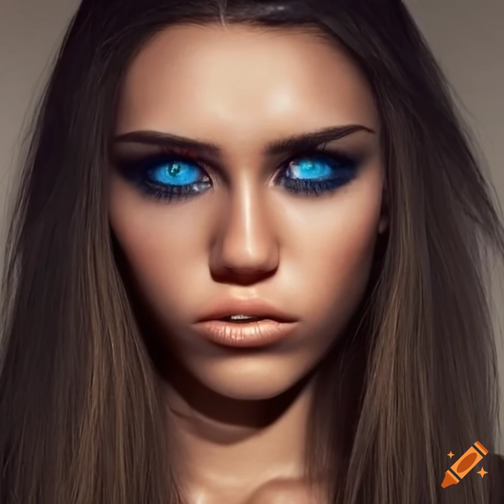 Portrait of a woman with striking features on Craiyon