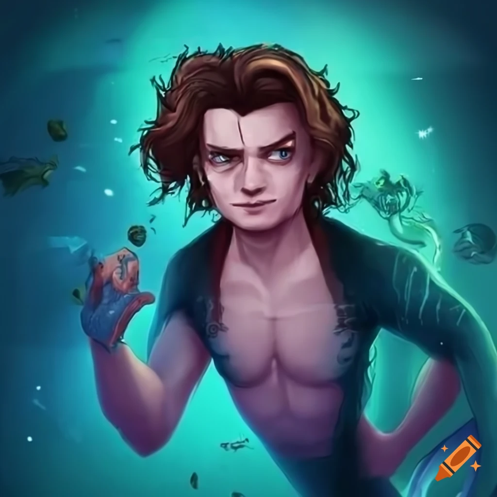 Steve harrington as a merman on Craiyon