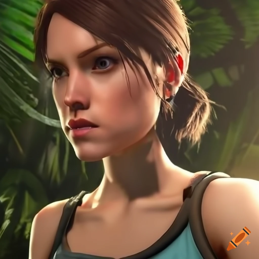 Close-up portrait of a stunning young woman on Craiyon