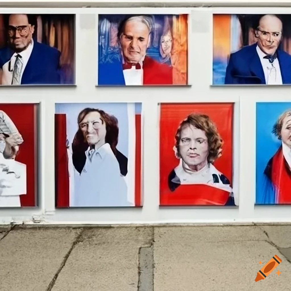 Dutch election posters on a wall