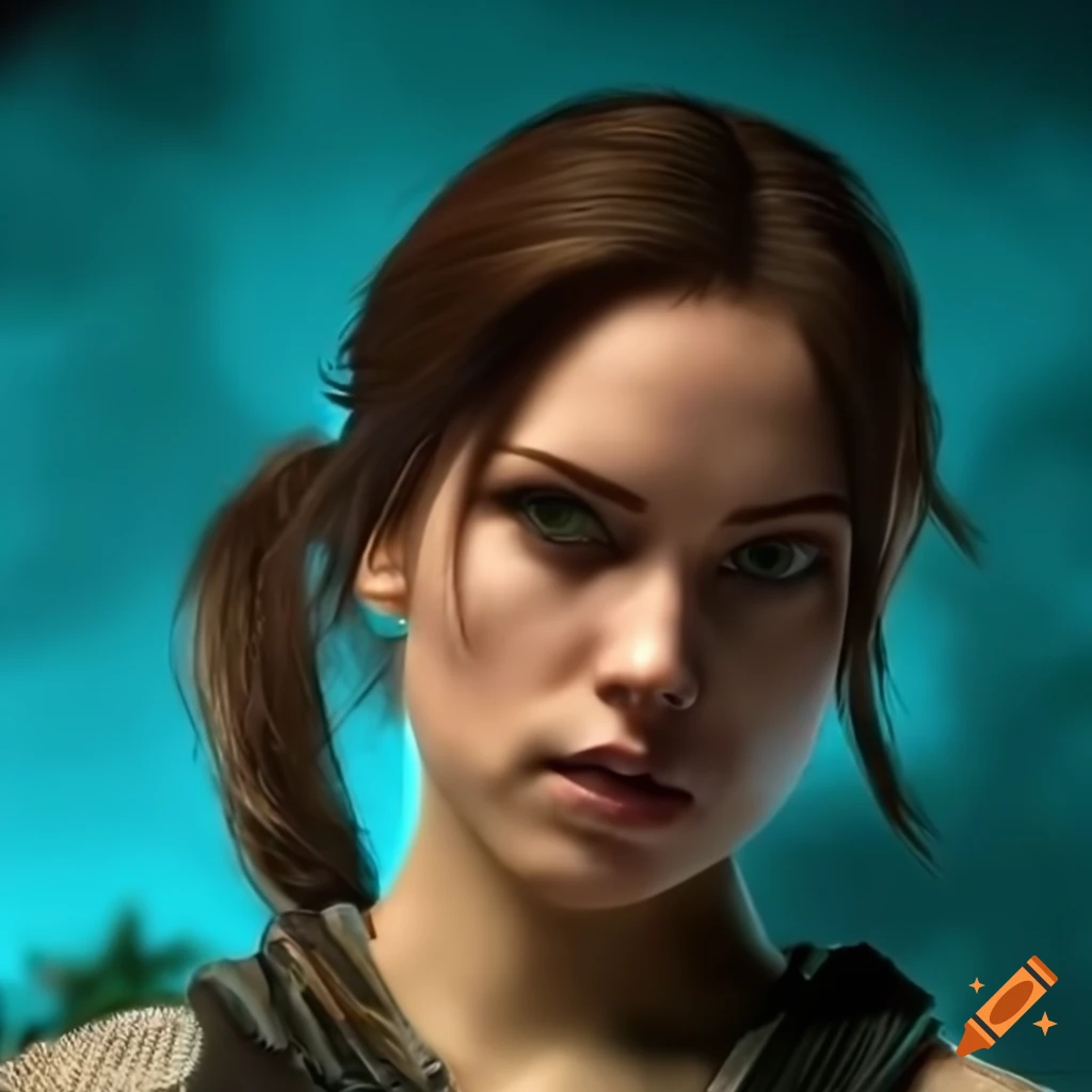 Close-up portrait of a stunning young woman on Craiyon